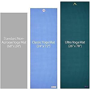 AURORAE ULTRA Extra Long 78" Extra Wide 26" Yoga Mat. Slip Free Rosin & Carry Strap included