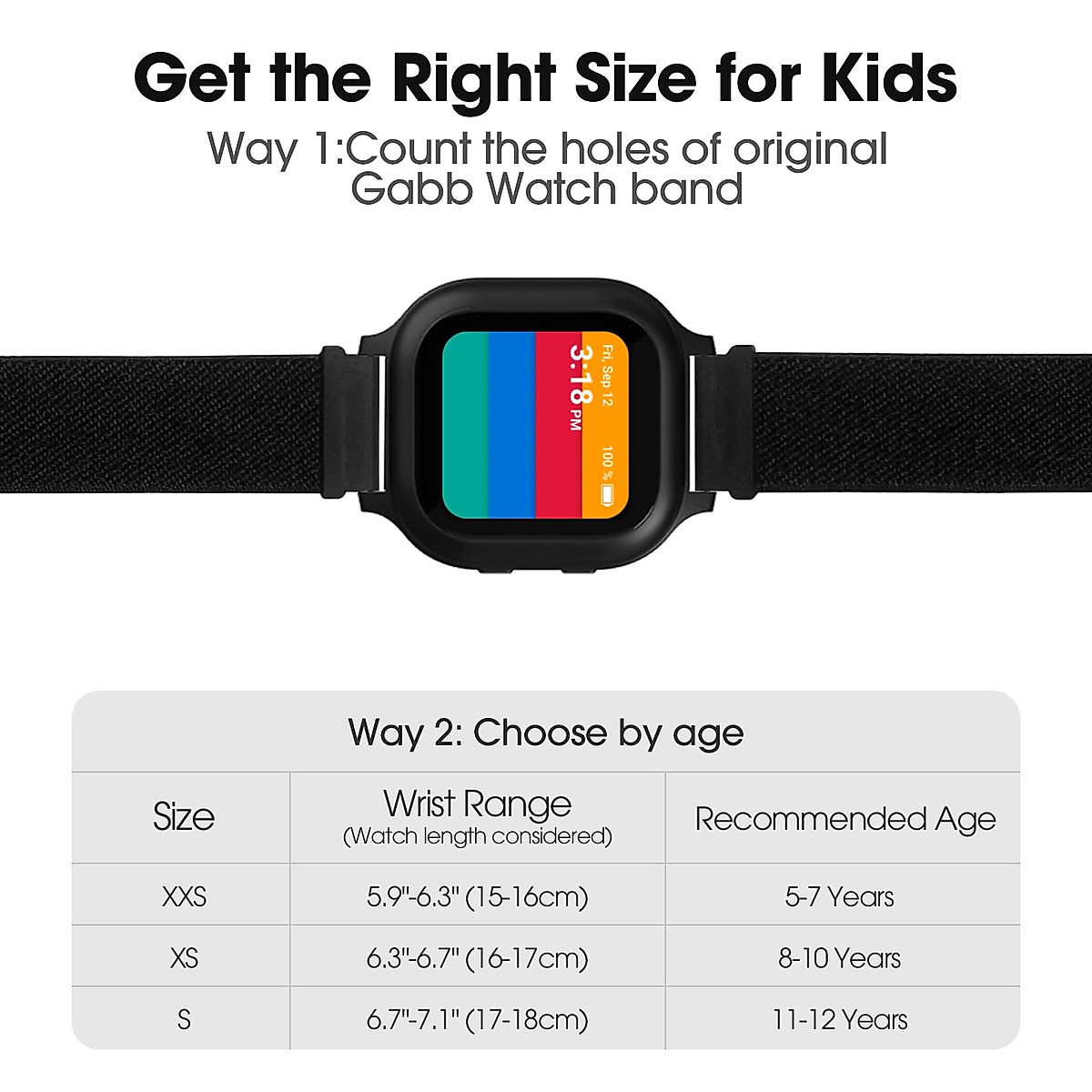 SimpleThings Compatible with Gabb Watch 3 Screen Protector, 3Pack HD Clear Tempered Glass Screen Protector & Hard PC Protective Bumper for Boys Girls (Purple&Pink)