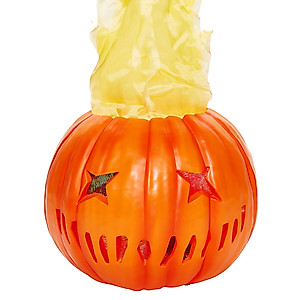 Spirit Halloween Light-Up Flaming Pumpkin Trick 'r Treat Decoration