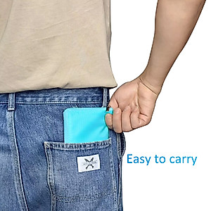 ACBSUSU Foldable reusable grocery bags, eco waterproof shopping bags, food tote bags. Fits in your pocket (5 packs) (Multi-color)