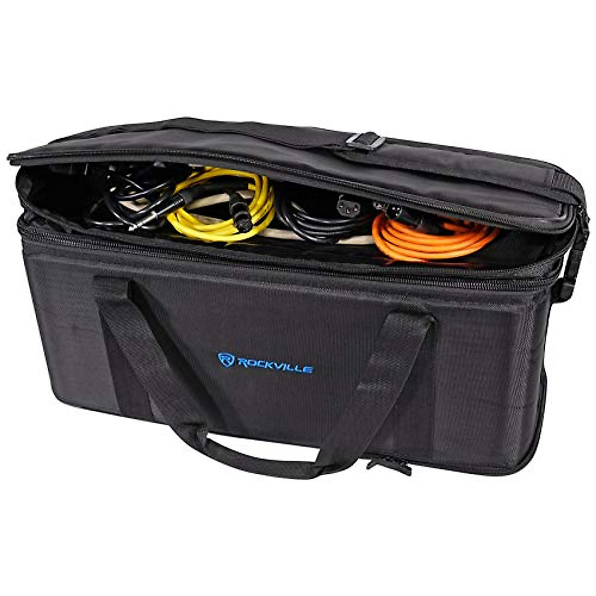 Rockville 4U Rack Bag Double-Sided Case with 12" Depth + Shoulder Strap (RRB40) Black