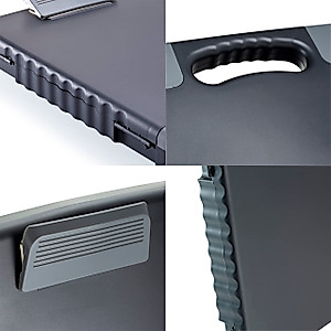 Officemate Portable Clipboard Storage Case, Charcoal (83301)