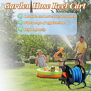 Hose Reel, Portable Garden Hose Reel Cart, Water Hose Holders for Outside, Water Pip Storage Rack ABS Single Arm Tool for Garden Car Washing Watering (25 x 20 x15 cm)