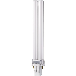 PHILIPS LED 230102 Energy Saver PL-S 13-Watt Compact Fluorescent Light Bulb, Soft White, GX23 2-Pin Base