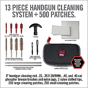 Real Avid Handgun Cleaning Kit and Cleaning Mat Combo Complete Pistol Cleaning Kit with Parts Tray and Gun Cleaning Supplies for 22, .357, .38, .380, 9mm, .40, .41, .44 and .45 Caliber Gun Cleaning
