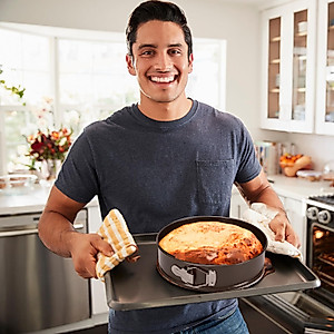 Umigy 6 Pack 9 Inch Springform Cake Pans Round Nonstick Cheesecake Pan Bakeware Springform Pan Spring Form Baking Pans Leakproof Cake Bakeware with Removable Bottom for for Home Baking Kitchen, Black