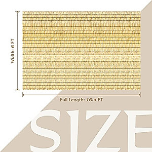 Tgzwme Natural Reed Fence Roller Blind,6FT X 16.4FT Bamboo Fencing Privacy Reed Screening for Outdoor, Gallery, Restaurant, Hotel, Patio