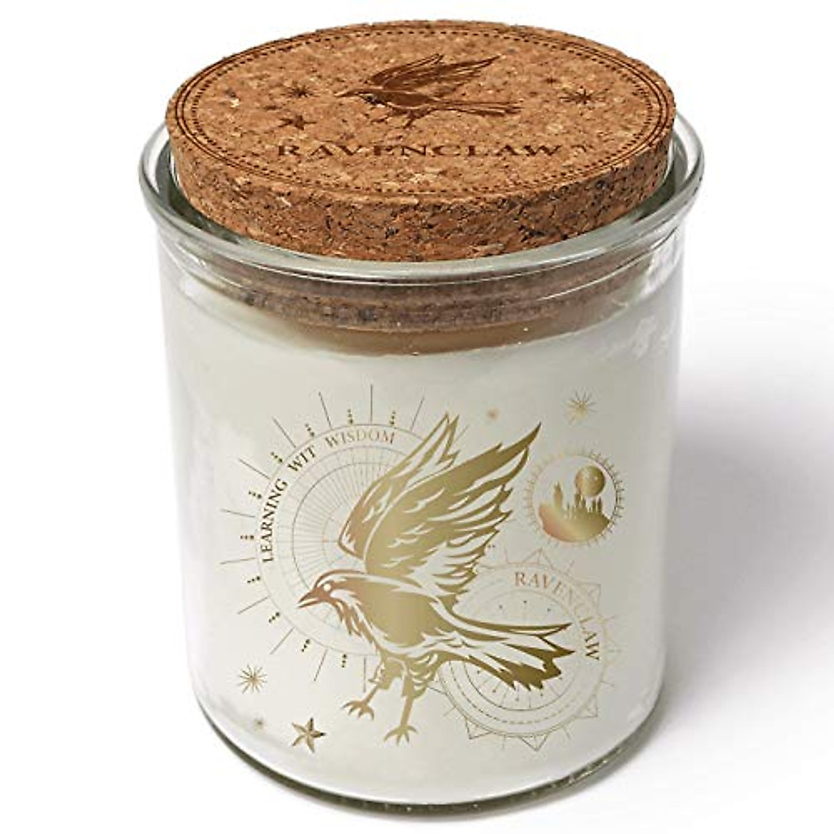 Harry Potter Color Changing Ravenclaw Candle, Large 10 oz - Wax Turns from White to Blue When Lit - Soy Wax, Unscented - Great Gift for Harry Potter Fans