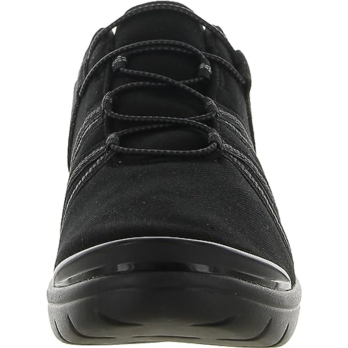 BZees Womens Kinetic Slip-On Black Twill 11 M