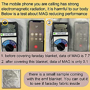 MEIMING Fara Day Blanket for Belly, 38.5IN * 40IN Faraday Blanket for Infants and Children Blanket, Two Sides Using Pregnancy Protection Blanket (38.5IN * 40IN)