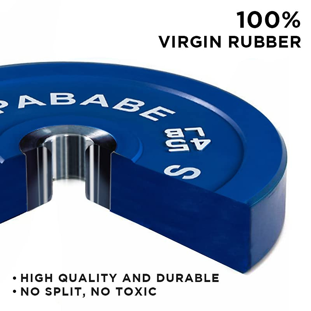 PAPABABE Bumper Plate 2-inch, Color Coded Olympic Bumper Plate with Steel Hub, Bumper Weights Set with High Density Rubber(10LB Pair)