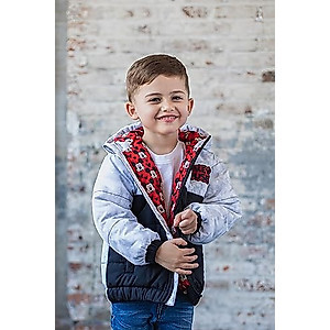 Disney Mickey Mouse Toddler Boys Zip Up Winter Coat Puffer Jacket 5T