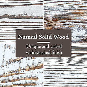 MyGift Shabby Whitewashed Wood Bookcase with Tilted Design, Decorative Storage Organizer Display Bookshelf