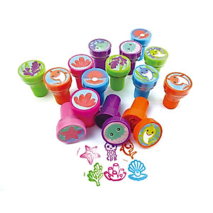 TINYMILLS 24 Pcs Shark Family Stampers for Kids