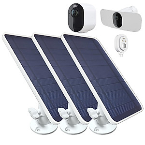 DIANMU Solar Panel Charger for Arlo Camera: Pro 4, Ultra 2, Pro 5S 2K, Pro 3, Ultra 2 XL, Pro 4 XL - with 13FT Magnetic Cable, 360° Adjustable Aluminum Alloy Mount (Not for Pro/Pro2/Essential) -3 Pack