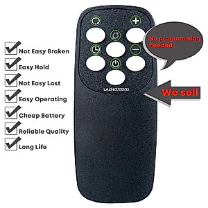 Replacement Remote Control for Lasko 6435 Oscillating Ceramic,CT30750 Tall Tower,CT30753 Tower Space Heater