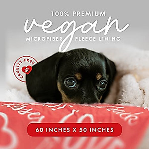 EasyFluffy I Love You Blanket - Girlfriend Gifts for Girlfriends and Boyfriends - Inspirational Blankets for Women - Couples Blanket - Love Gifts - Hug Blanket, Throw 50” x 60” (Red)