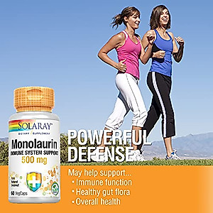 SOLARAY Timed Release Vitamin C 1000mg & Monolaurin 500mg Bundle | Powerful Immune & Gut Health Support | 275ct, 60ct