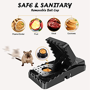 MeiYouzhen Mouse Trap, Rat Traps Indoor for Home Small, Mice Traps Outdoor, Reusable Quick Effective Mousetrap for Home- 8 Pack