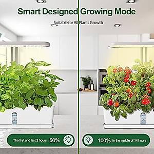 MINEGROW Hydroponics Growing System 10 Pods, Herb Garden Kit Indoor with LED Grow Light, Indoor Garden with Automatic Pump & Timer, Height Adjustable, Indoor Herb Garden Home Decor Gift