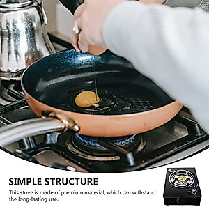 Hemoton Portable Stove Burner Gas Stove Stove Cooking Burner Barbecue Barbecue Stove Cooktops Portable Single Cooker for Home Restaurant Outdoor Picnic Black Small Camping Stove