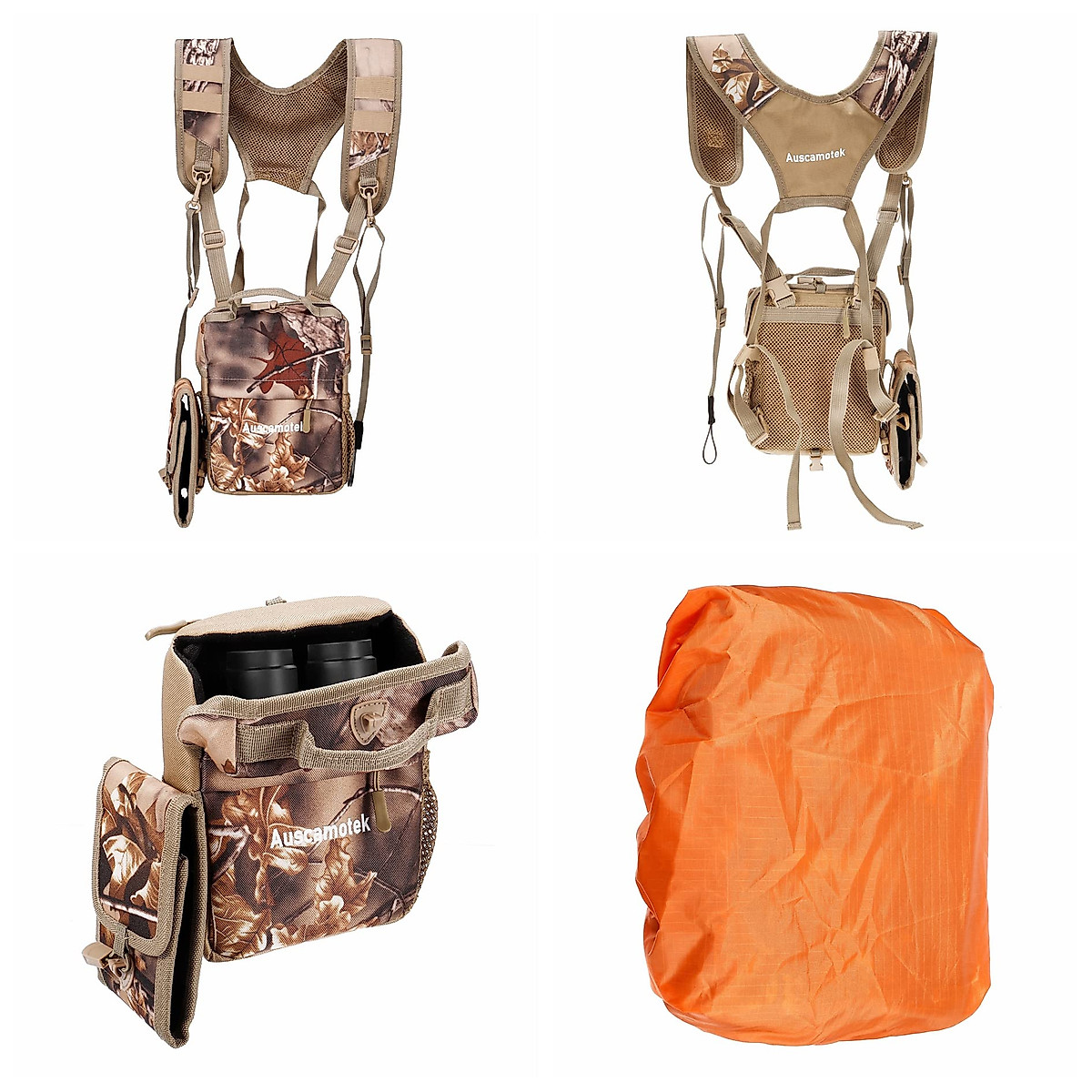 Auscamotek Binoculars Harness with Rangefinder Case - Your Ultimate Hunting and Birdwatching Companion