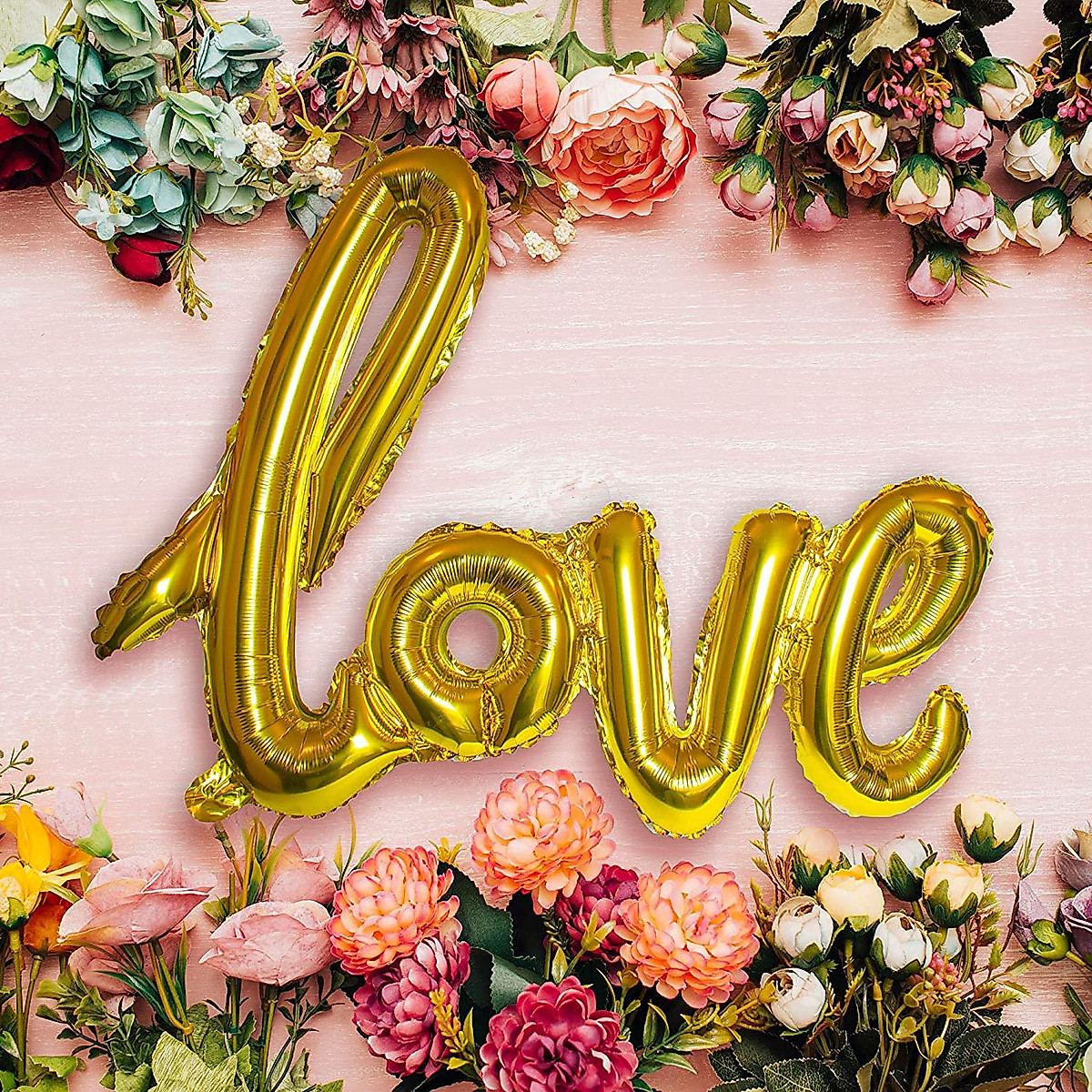 Cafurty 42 Inch Love Balloon Champagne Gold Letter Decorations Valentines Wedding Romantic Balloon Anniversary Decor, Bridal Shower or Birthday – Gold