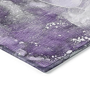 Addison Rugs Chantille ACN518 Purple 2'6" x 3'10 Indoor Outdoor Area Rug, Stain Resistant, Machine Washable, Non Shedding, Bedroom, Living Room, Dining Room, Kitchen Rug