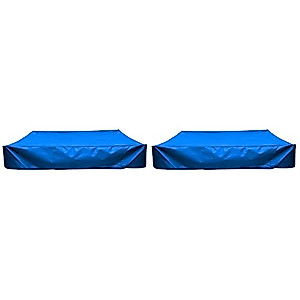 Yardwe Kids Toys Outdoor Toys 2pcs Square Sandboxes Sandpit Sandbox Cover Sandpit Cover Square Sandpit Cover Cover Garden Courtyard Kids Toys Outdoor Toys