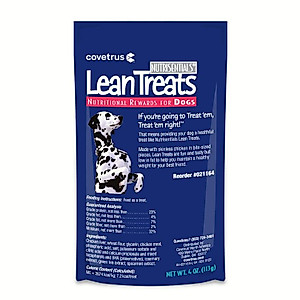 Covetrus Nutrisential Lean Treats for Dogs - Soft Dog Treats for Small, Medium & Large Dogs - Nutritional Low Fat Bite Size K9 Treats - Chicken Flavor - 10 Pack - 4oz