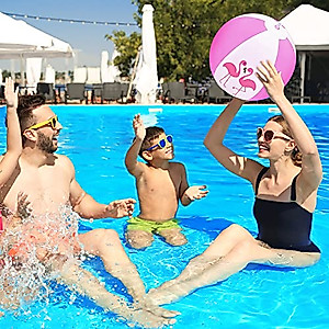 Sratte 36 Pack 12'' Flamingo Party Decorations Pink Inflatable Flamingo Beach Ball Pool Flamingo Float Bulk Water Toys for Hawaiian Tropical Beach Flamingo Party Favors Supplies Gifts