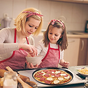 8 Pieces Pizza Pan With Holes 12 Inch Round Pizza Pan Carbon Steel Perforated Non-Stick Tray Tool Pizza Storage Container Nonstick Baking Supplies Home Restaurant Kitchen Steel Crisper Pizza Pan Set