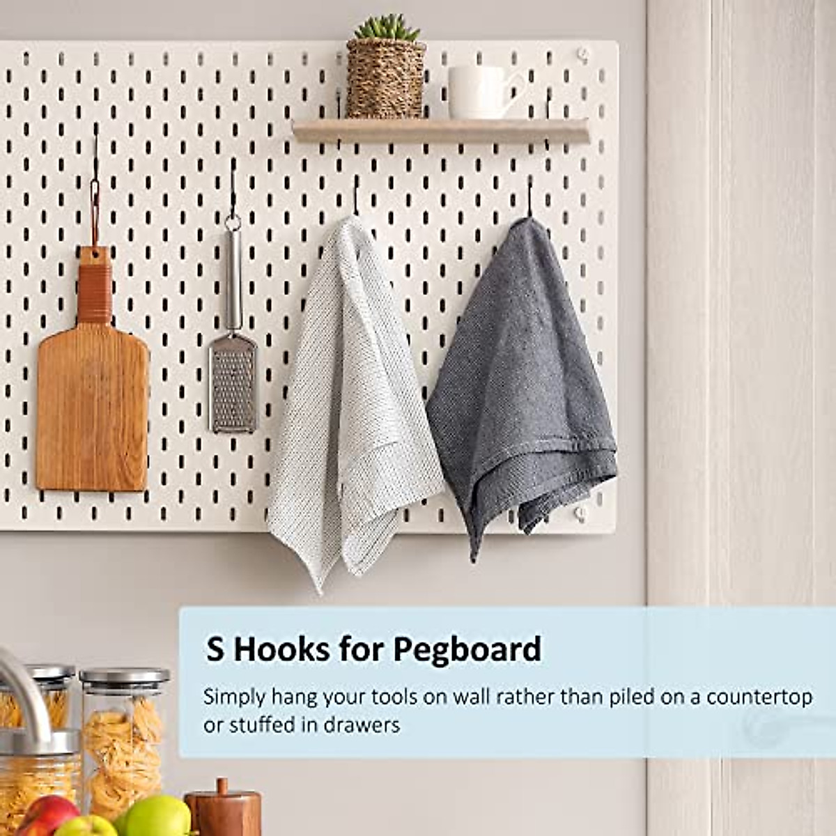 RELBRO 30 Pack 3.7 Inch Black S Shaped Heavy Duty Metal Closet Hooks for Hanging Pots Pans Cups Utensils Pants Clothes Plants Bags Towels