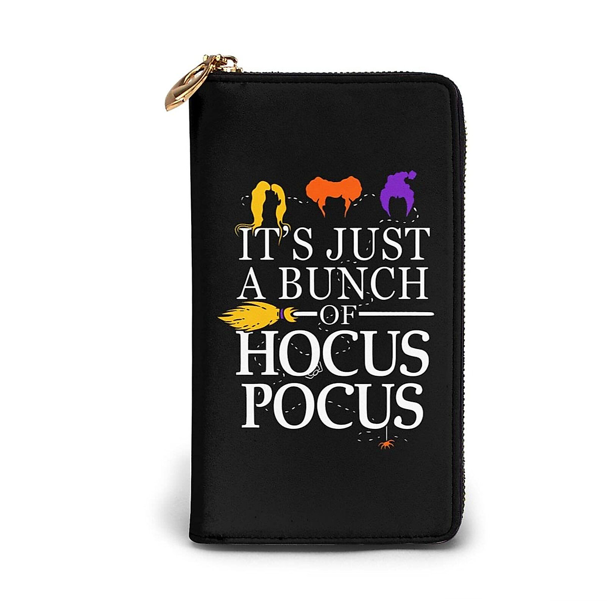 IFJIGLAKW Classic Leather Moneybag Personalized Zip Leather Wallet Long Clutch Purse Coin Pocket