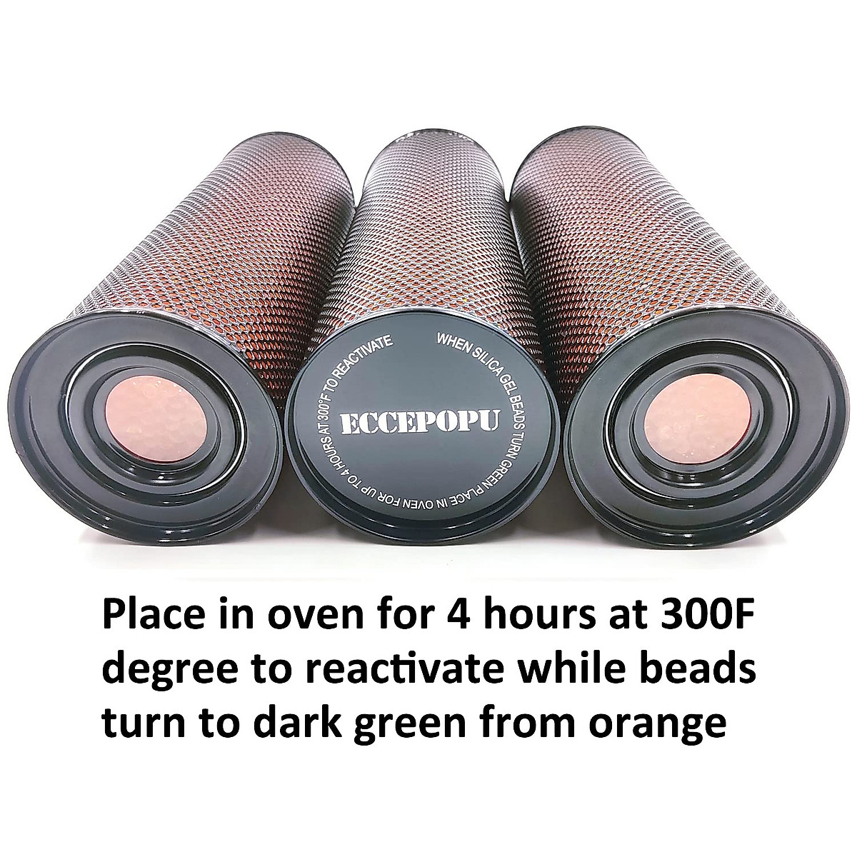 Dehumidifier for Gun Safe, Moisture Absorbers, ECCEPOPU 400g Reusable Desiccant Canister for Safe, Cabinet, Tool Box(3 Units)