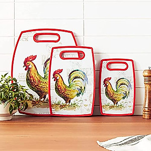 Cuisinart CCB-3PCROS 3-Piece Rooster Cutting Board Collection