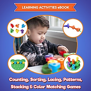 KIDS KORNER New & Improved Jumbo Shapes Pegboard Toddler Game Set - Educational Stacking Sensory Toys, Peg Math Manipulatives with Learning Activities eBook