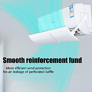 YYYP Retractable Air Conditioner Air Deflector, Universal Adjustable Air Conditioning Deflector Air Diverter Cover Telescopic Anti-Wind Baffles Anti Direct Blowing Windshield Wind Guide (White)