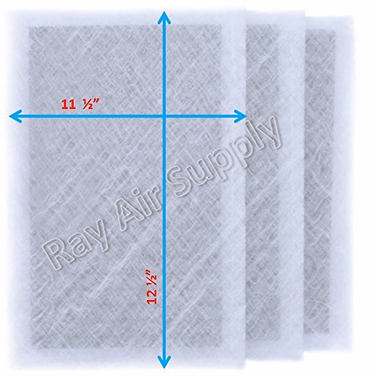RAYAIR SUPPLY 14x14 MicroPower Guard Air Cleaner Replacement Filter Pads (3 Pack) White