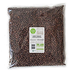 Tiny Footprint Coffee - Signature Blend, Light Roast, USDA Organic Coffee - Whole Bean Coffee, Fair Trade, Shade Grown & Carbon Negative - You Drink Coffee, We Plant Trees, 3 Pounds