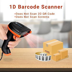 Tera Upgraded USB Laser 1D Barcode Scanner with Stand Wired Officially Certified Dustproof Shockproof Waterproof IP65 Ergonomic Handle Ultra Long Bar Code Reader Fast and Precise Scan L5100Y-Z