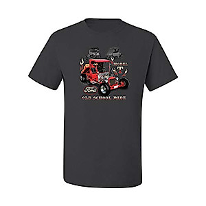 Ford Model T Roadster 1923 Old School Ride Classic Vintage Cars and Trucks Men's Graphic T-Shirt, Charcoal, XX-Large