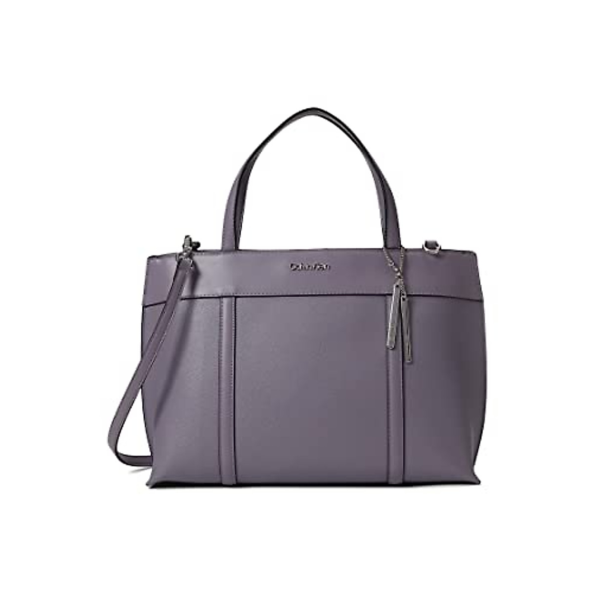 Calvin Klein Gillian Satchel Gray Ridge One Size