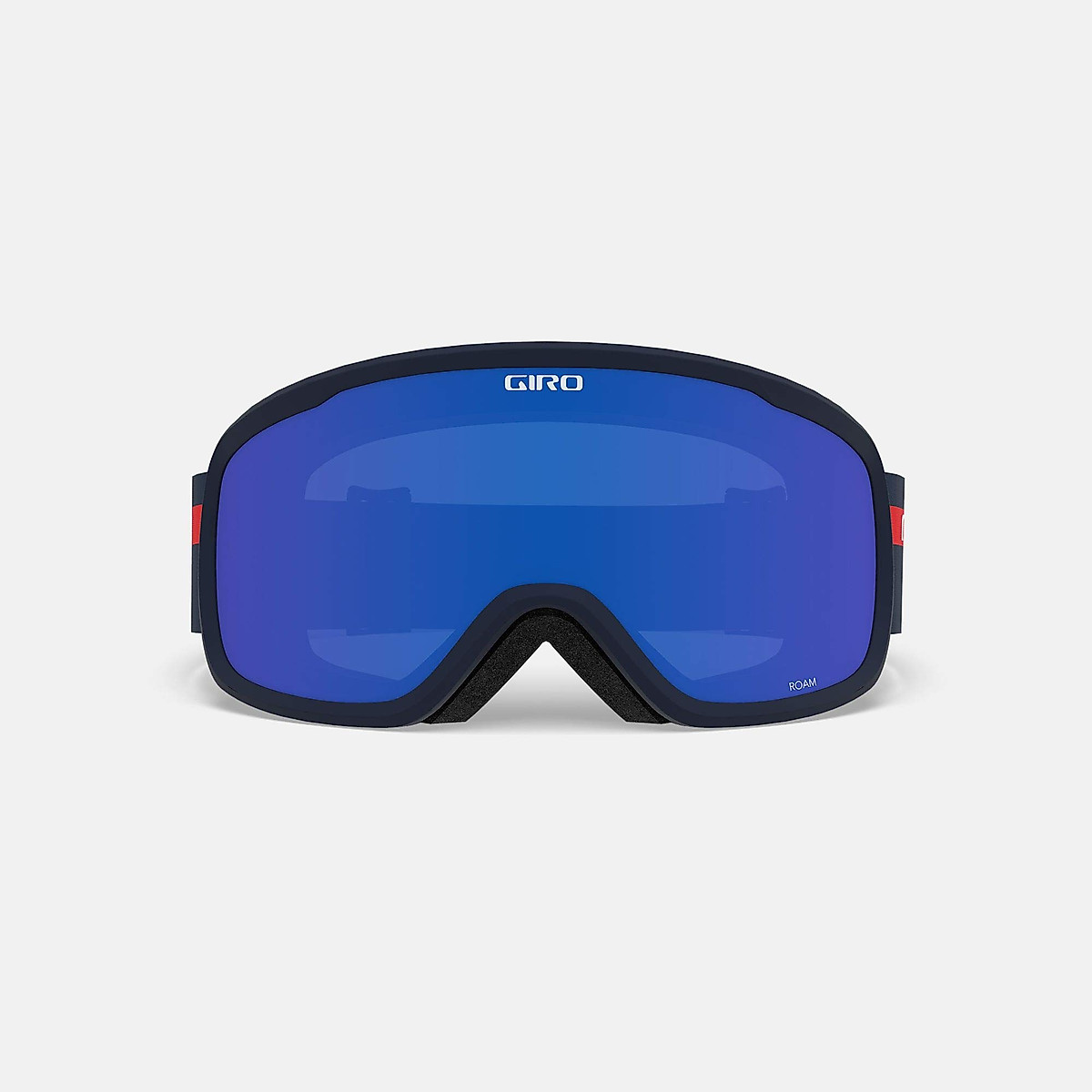 Giro Roam Ski Goggles - Snowboard Goggles for Men, Women & Youth - Red Midnight Podium Strap with Grey Cobalt/Yellow Lenses