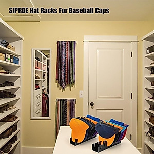 QKEWURO 2024 New Hat Stand for Baseball Caps Display and Organizer , No Install Acrylic Hat Holder for 14 Baseball Caps for Bedroom, Closet, Dresser (2PCS)