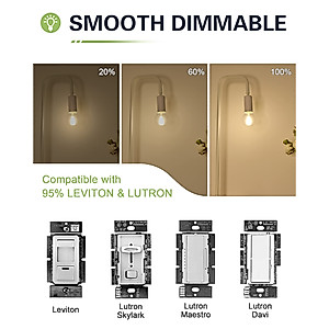 A15 E26 LED Light Bulb, 2 Watt 3000K Soft White, Dimmable Globe Edison Filament Bulbs 25W Equivalent, 200 Lumens Clear Glass (3 Pack)