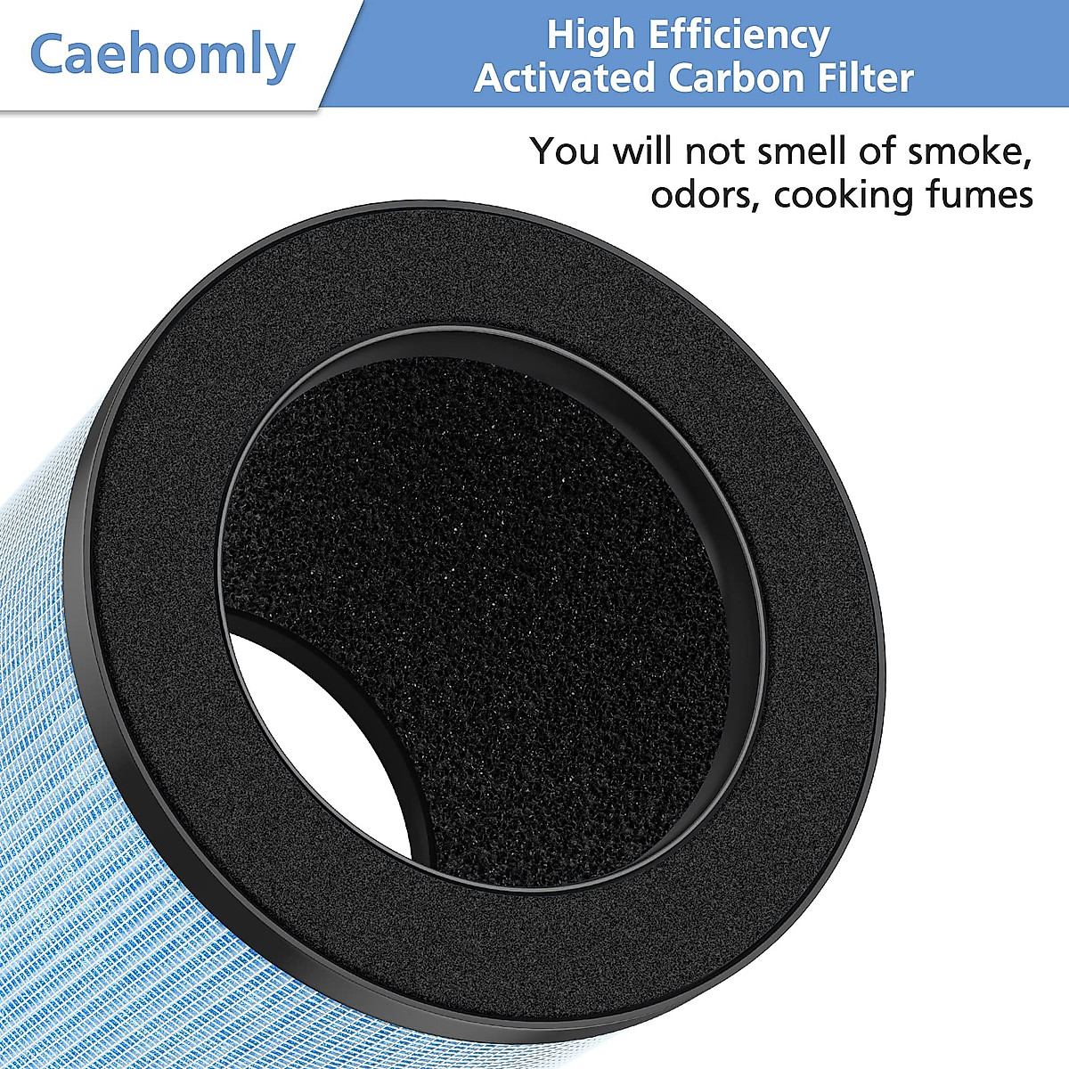 Caehomly Official MJ002H Replacement Filter Compatible with POMORON MJ002H Air Puri-Fier, H13 True Hepa Filter, Activated Carbon, Multi-Layer Filter, Compare Part MJ002H-RF, 2 Pack