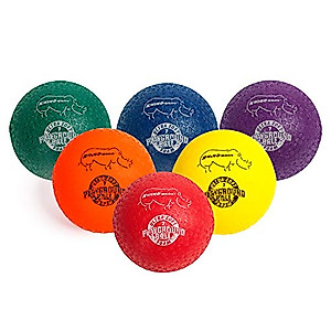 Champion Sports RSPG7SET Playground Ball Set: Six 7 Inch Rhino Skin Soft Inflatable Balls Includes Storage Bag and Pump
