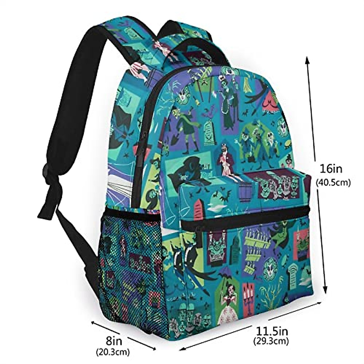 Haunted Mansion Backpack Large Capacity School Book Bag Laptop Backpacks Lightweight Travel Bookbag Kids Daypack