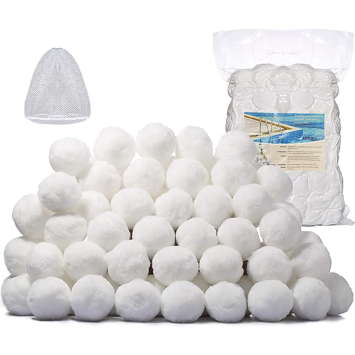 NianYI Pool Filter Balls 3.1 lbs Eco-Friendly & Reusable Filter Media